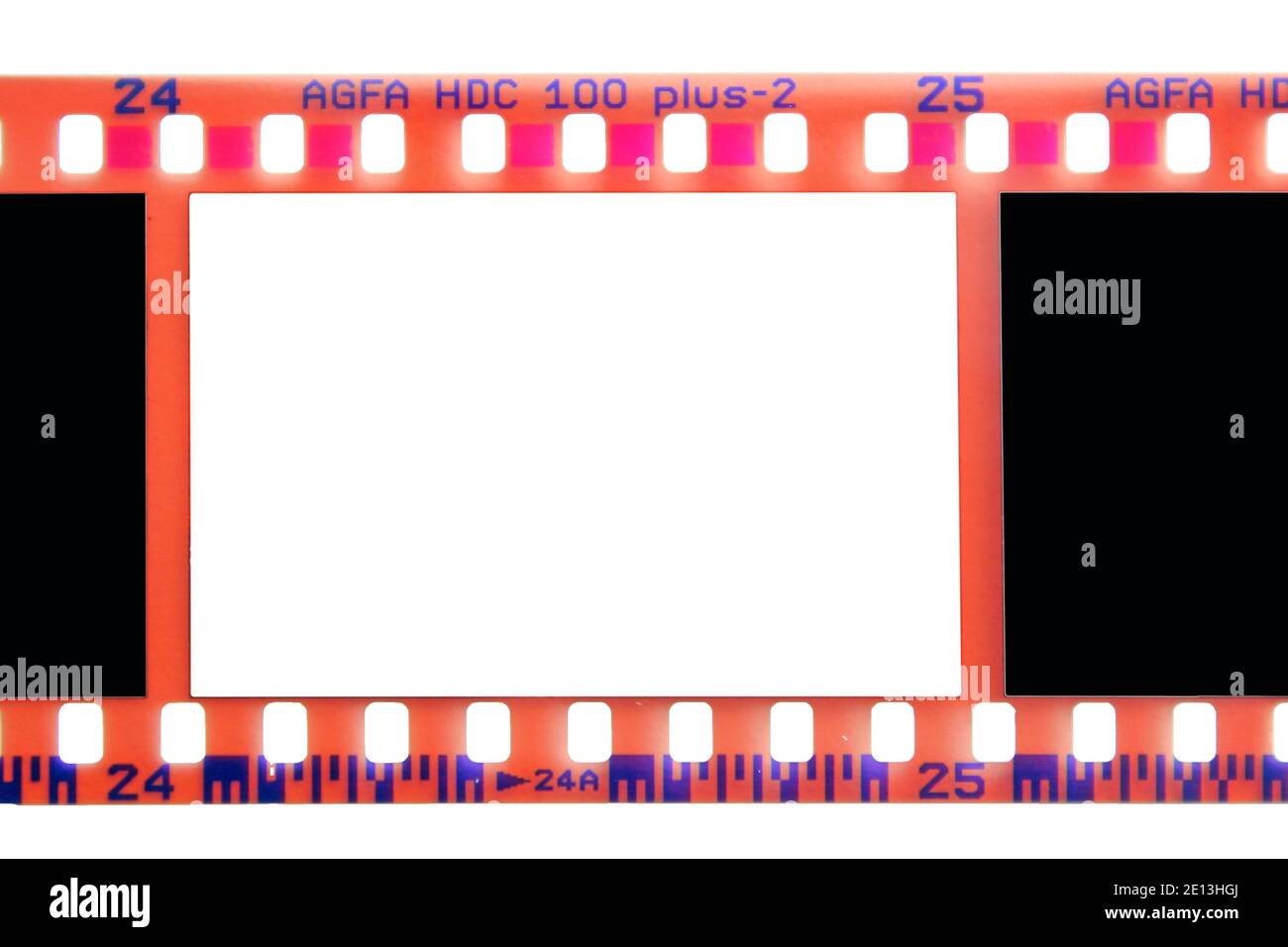 Agfa 35mm negative filmstrip frame isolated on a white background Stock ...