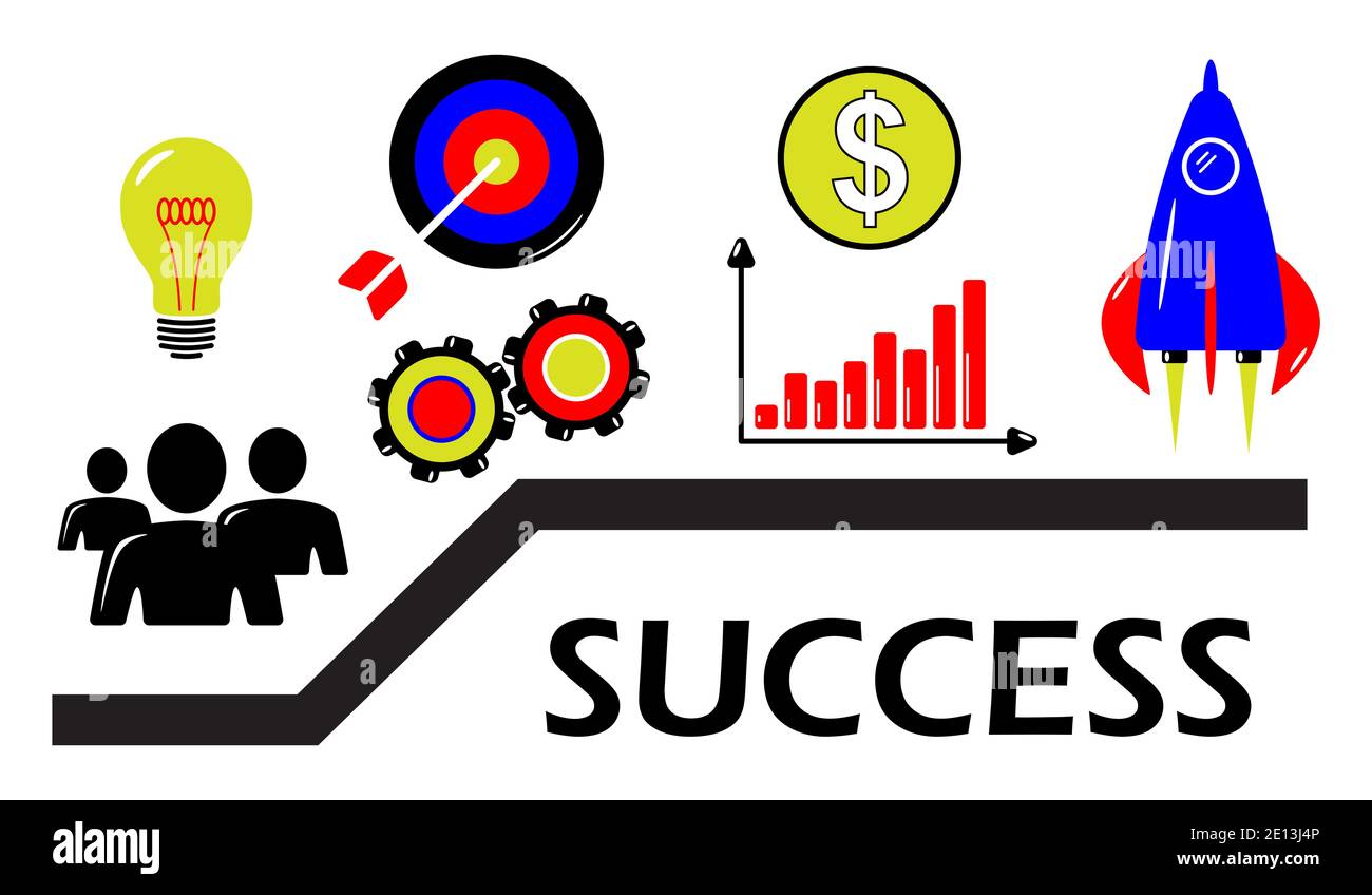 Illustration of a success concept Stock Photo - Alamy