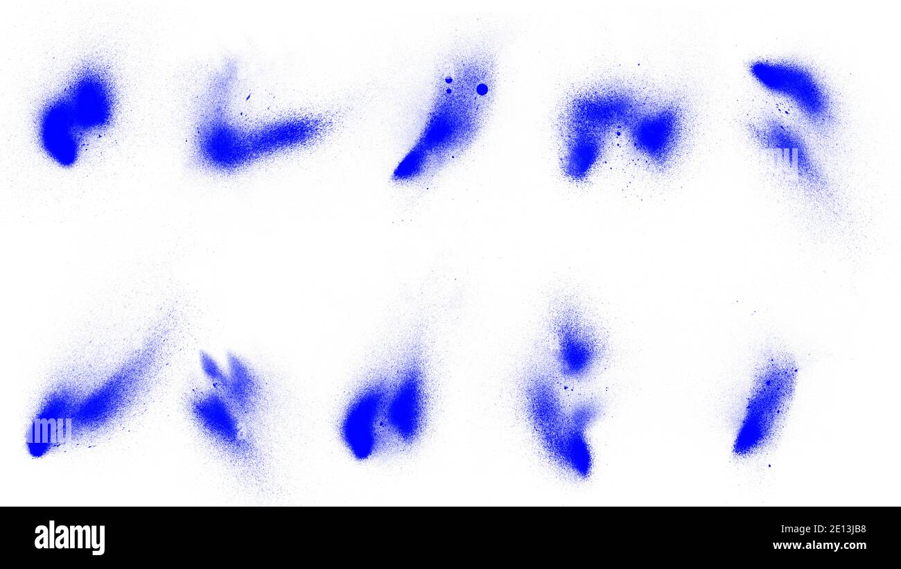 Abstract blue splash brushes for painting. Beautiful explosion brushes ...