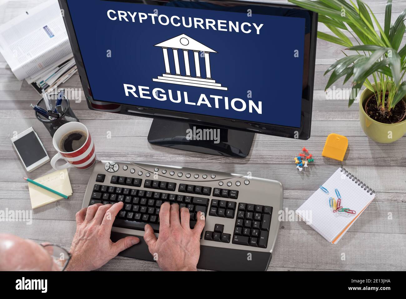 Cryptocurrency regulations symbol hi-res stock photography and images ...
