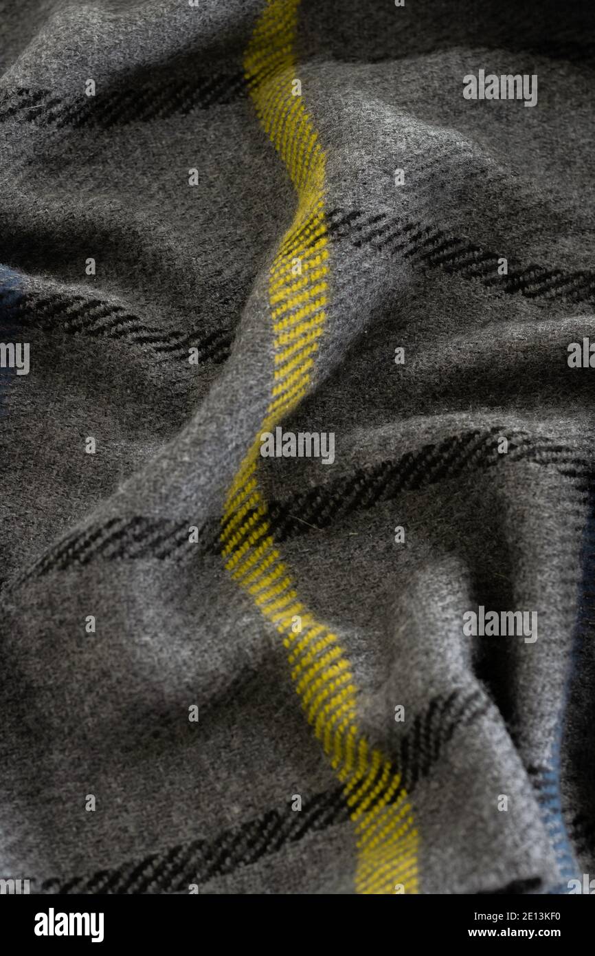 Woolen cloth, grey and yellow colors, pattern texture background Stock ...