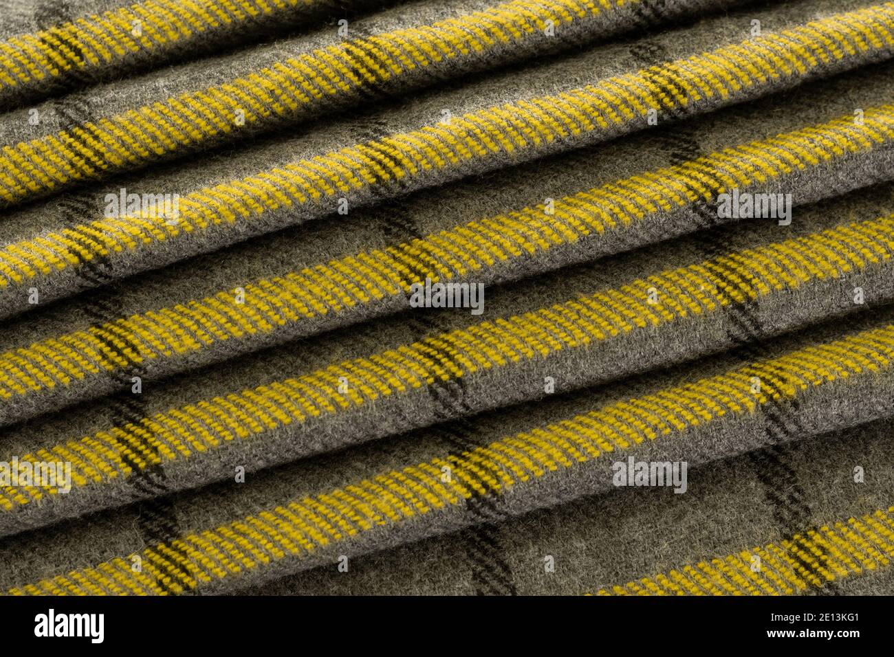 Woolen cloth, grey and yellow colors, pattern texture background Stock ...