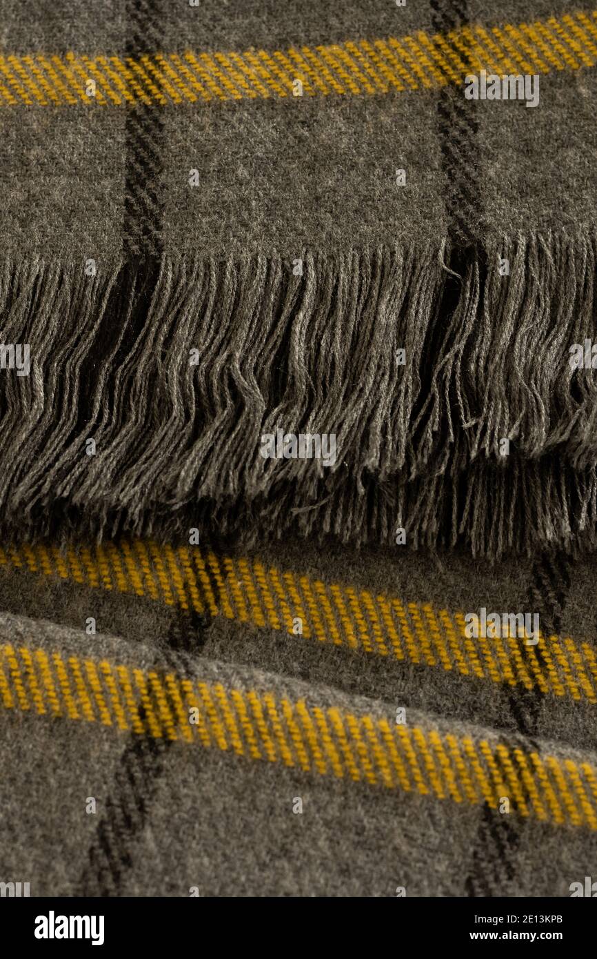 Woolen cloth, grey and yellow colors, pattern texture background Stock ...