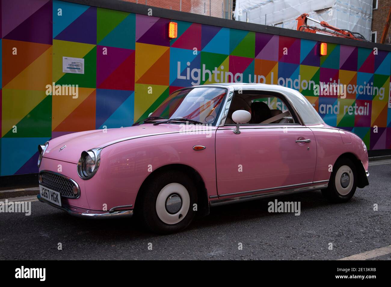 Funny convertible pink car hi-res stock photography and images - Alamy