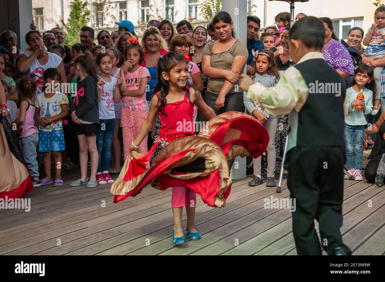 Brno, Czech Republic. 06-11-2016. Girls dancing with traditional ...