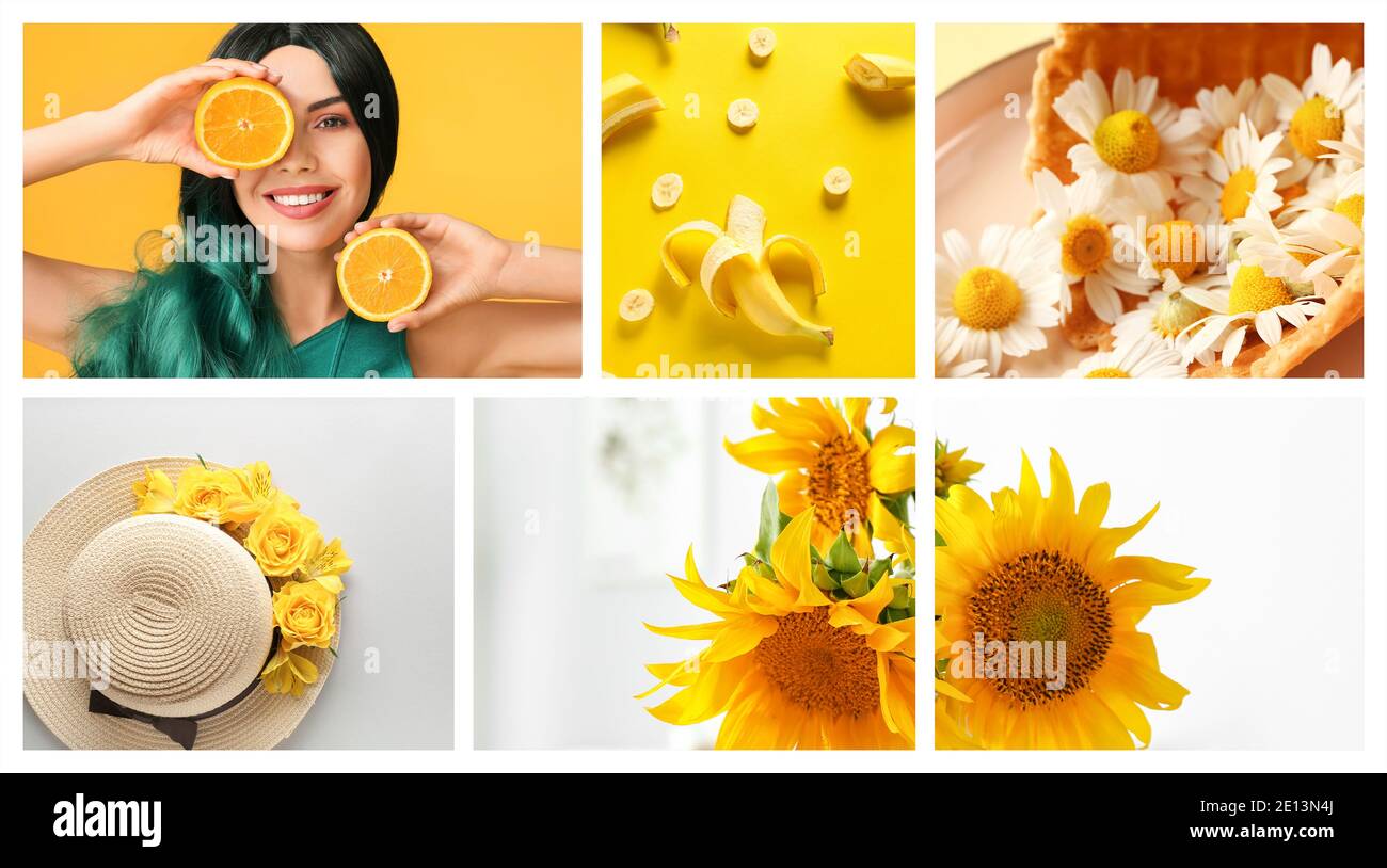 Beautiful collage of bright photos Stock Photo - Alamy