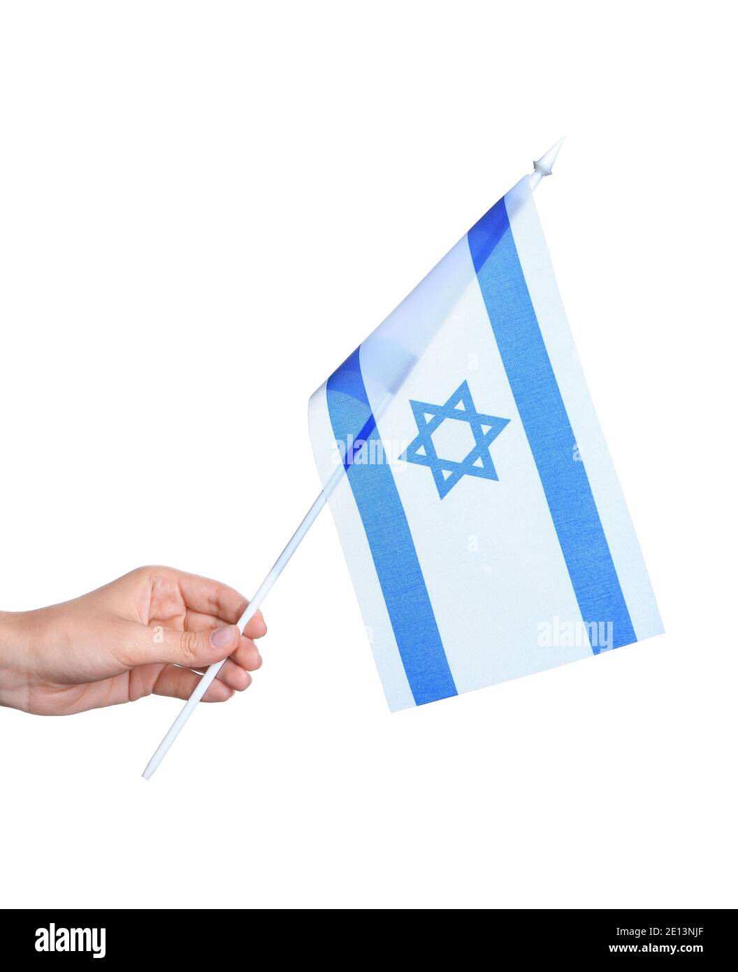 Female hand with flag of Israel on white background Stock Photo - Alamy