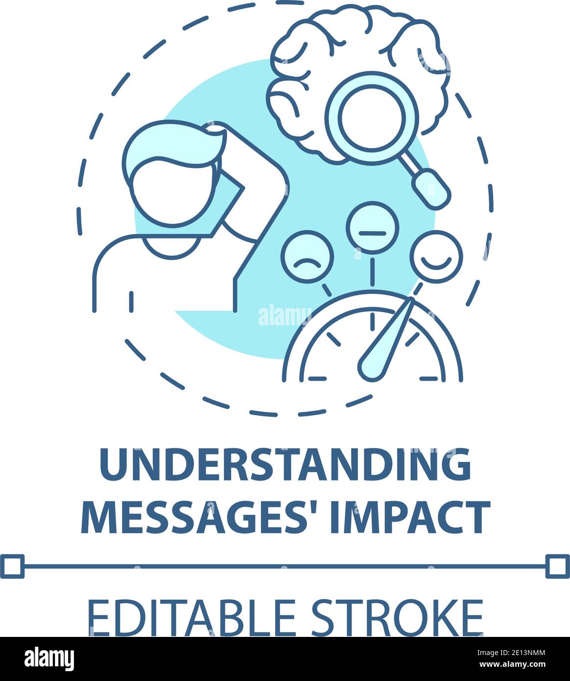 Understanding messages impact concept icon Stock Vector Image & Art - Alamy
