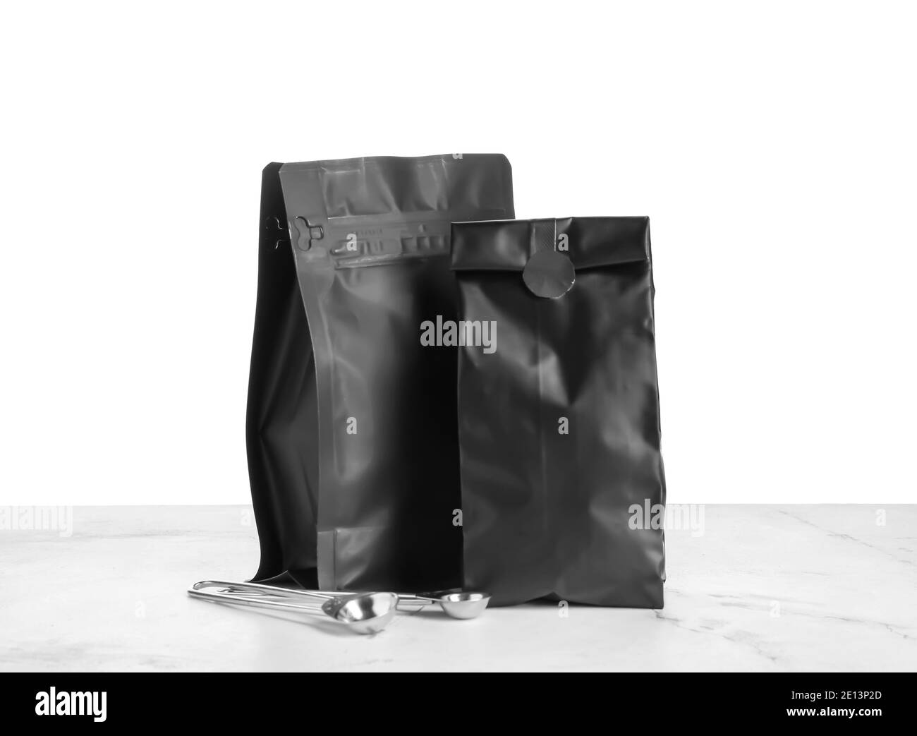 Bags of spoons Black and White Stock Photos & Images - Alamy