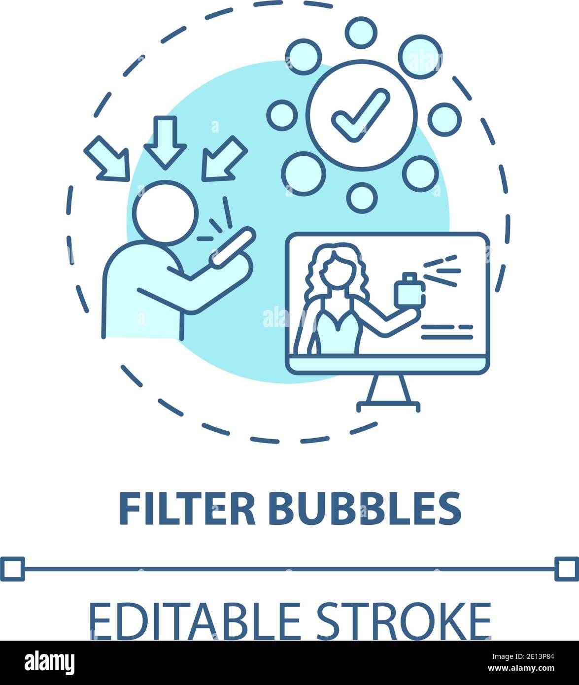 Filter bubbles concept icon Stock Vector Image & Art - Alamy