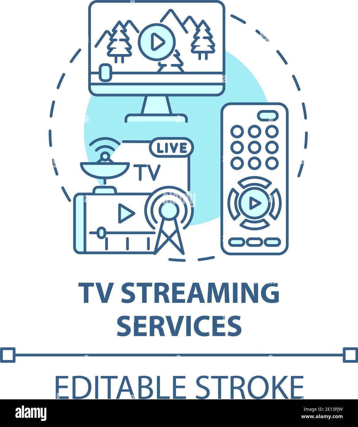 TV streaming services concept icon Stock Vector Image & Art - Alamy