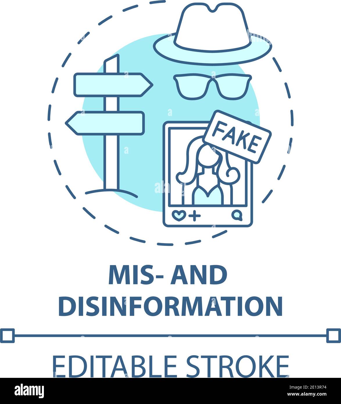 Misinformation and disinformation concept icon Stock Vector Image & Art ...
