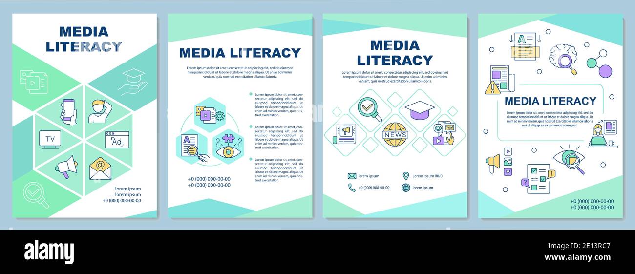 Media literacy brochure template Stock Vector Image & Art - Alamy