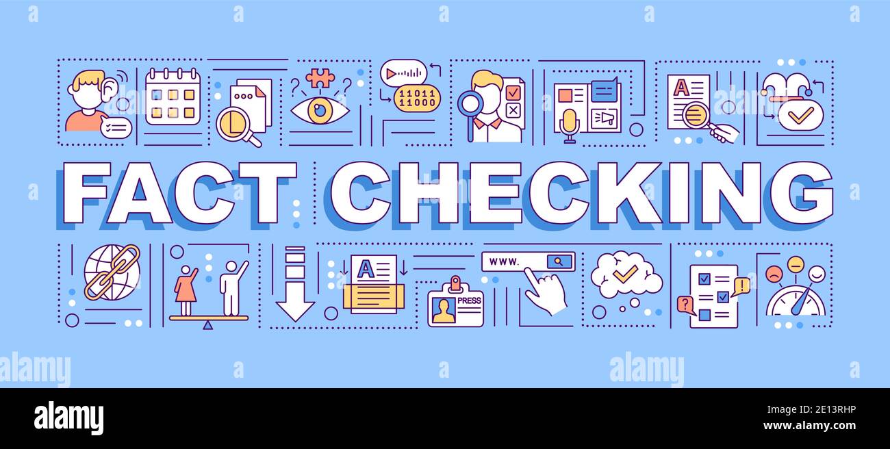 Fact checking word concepts banner Stock Vector Image & Art - Alamy