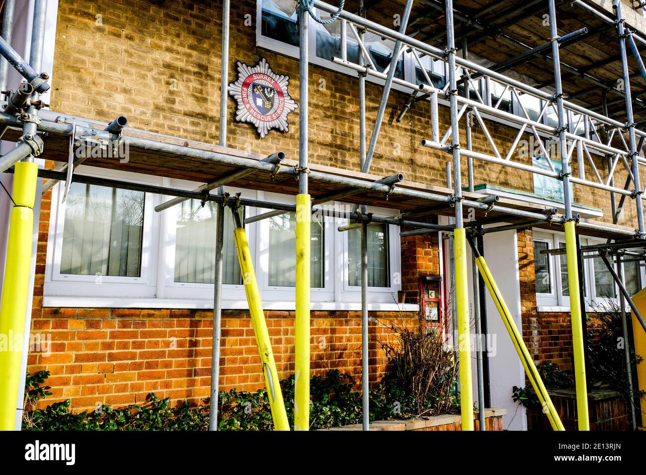 Epsom, London UK, January 03 2021, Building Exterior Of Epsom Fire ...