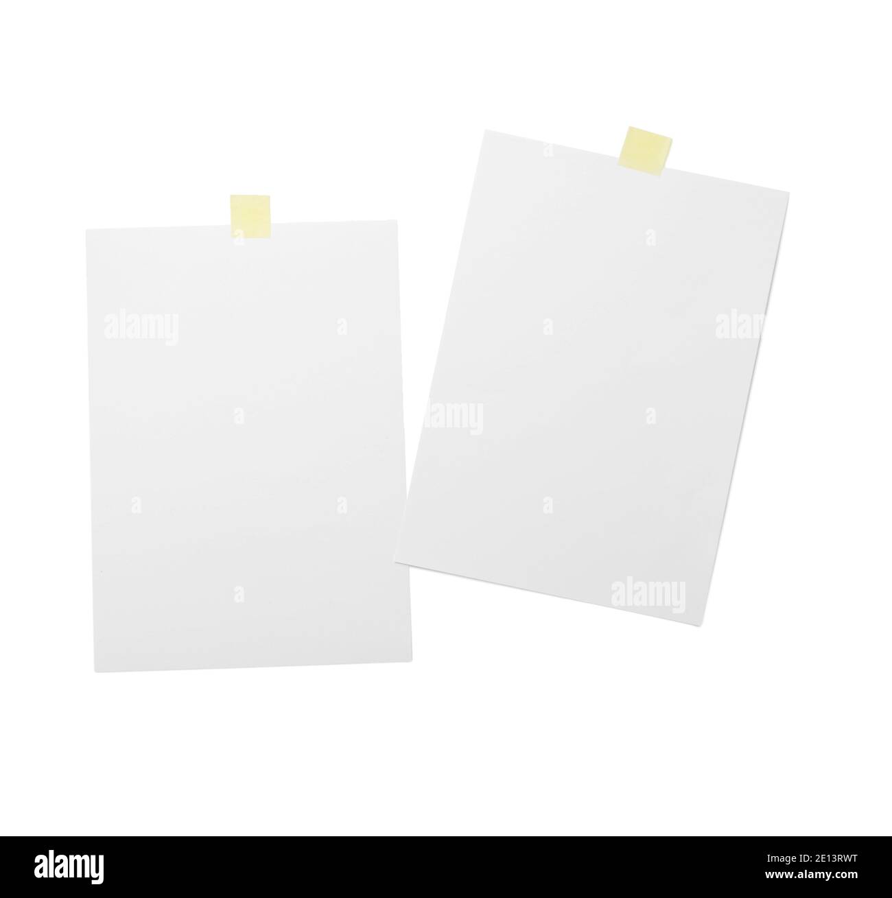 Blank paper sheets on white background Stock Photo - Alamy