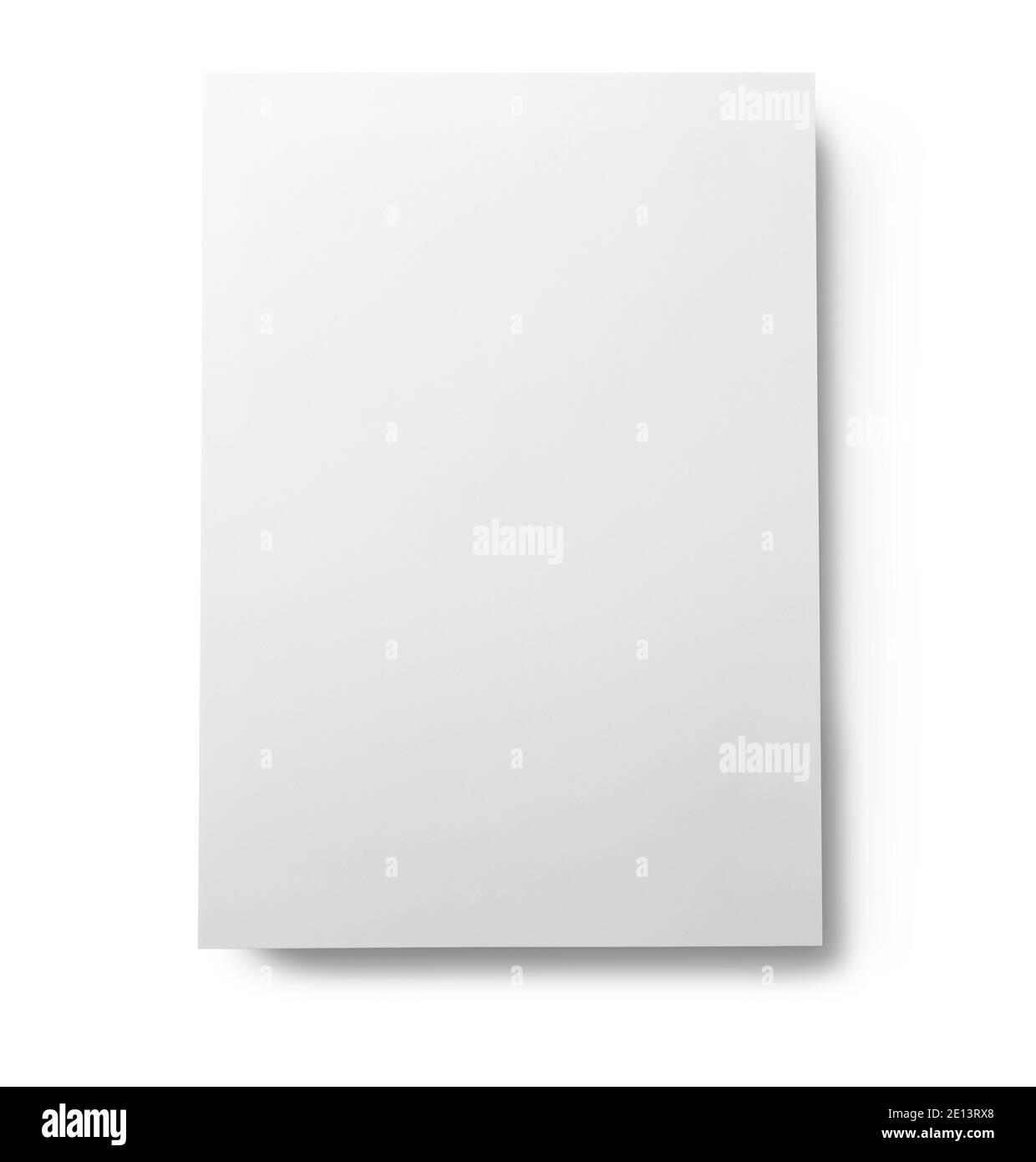 Blank paper sheet on white background Stock Photo - Alamy
