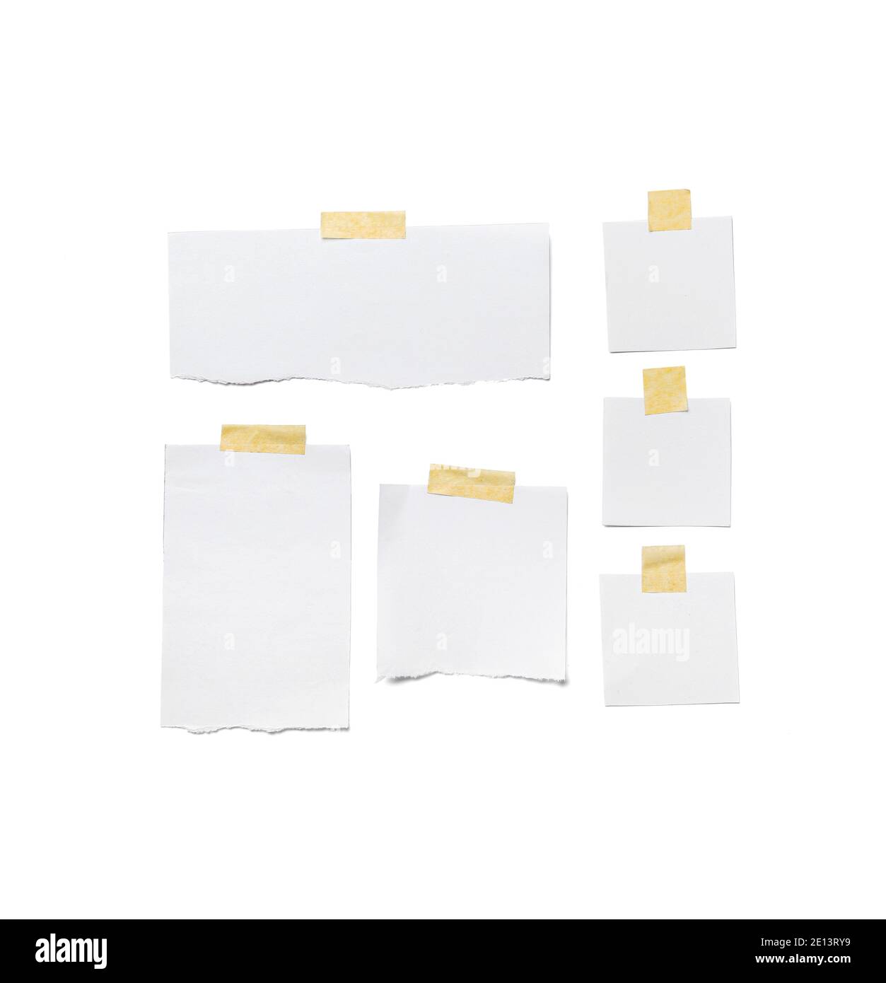 Blank paper sheets on white background Stock Photo - Alamy