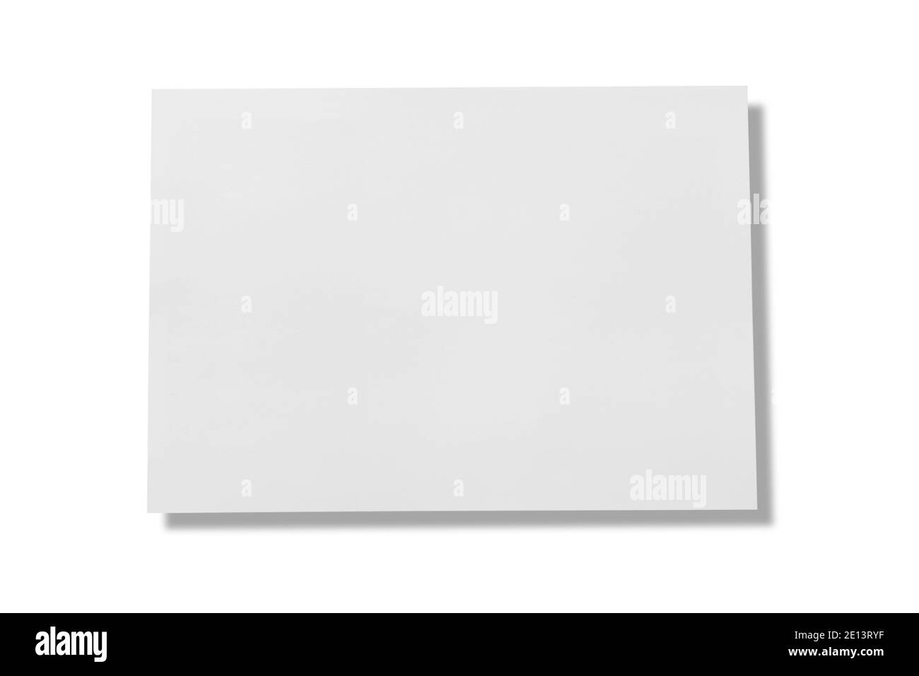 Blank paper sheet on white background Stock Photo - Alamy