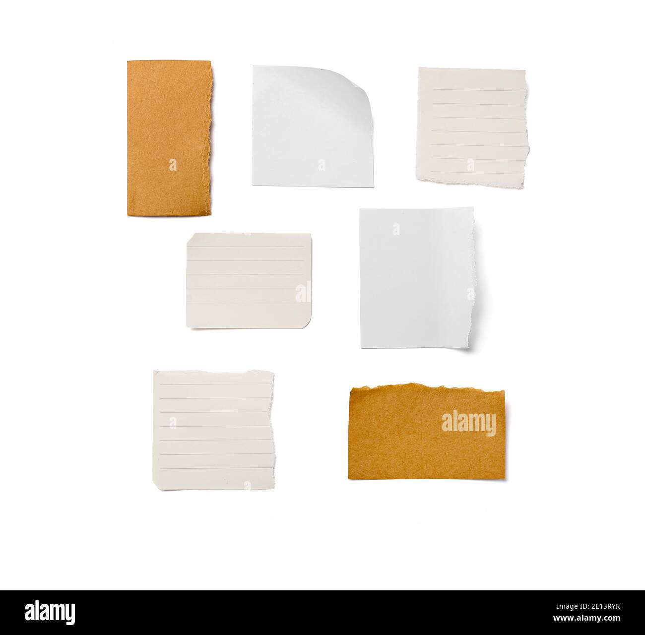 Blank paper sheets on white background Stock Photo - Alamy