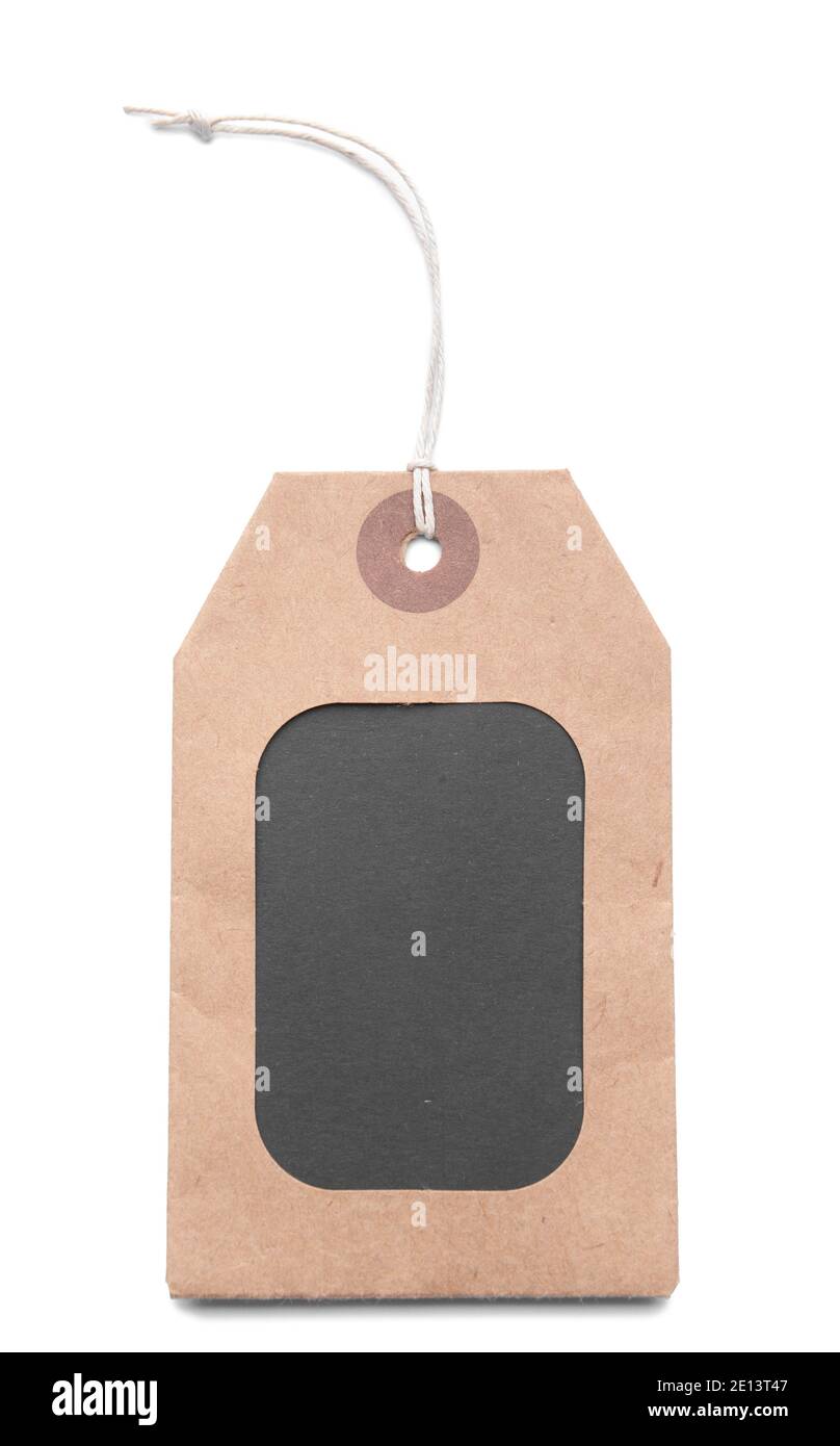 Blank paper tag on white background Stock Photo - Alamy