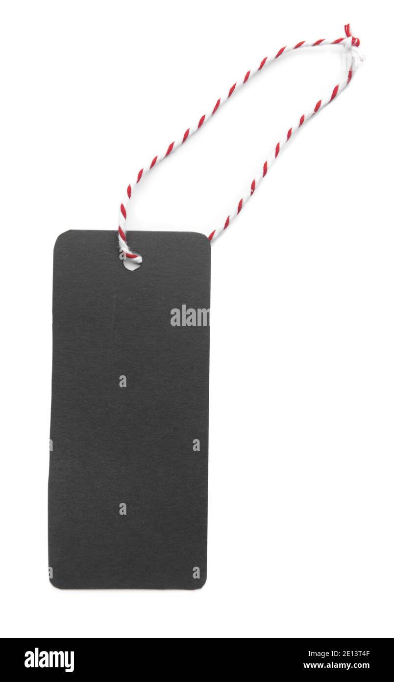 Blank paper tag on white background Stock Photo - Alamy