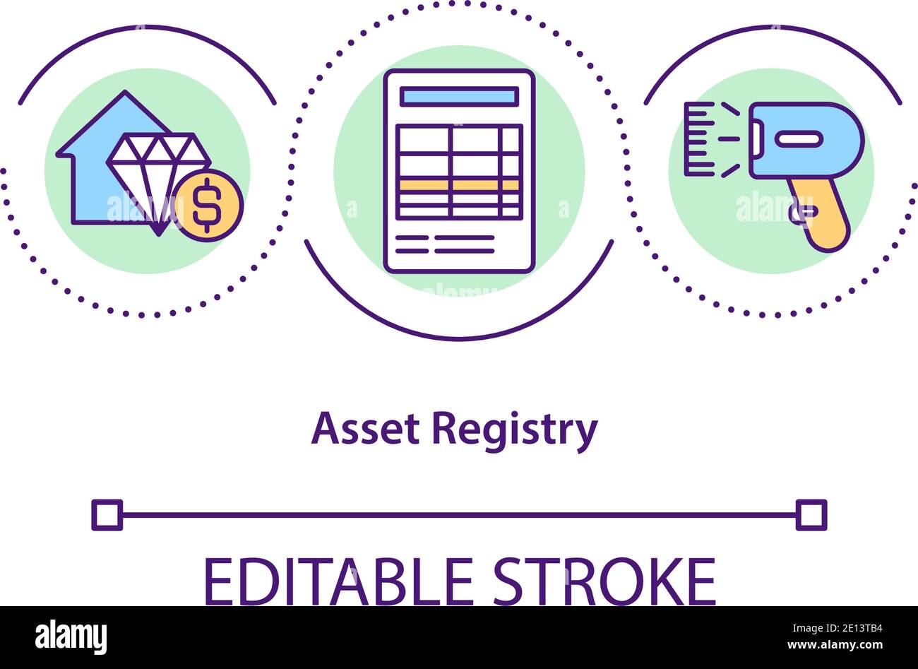 Asset registry concept icon Stock Vector Image & Art - Alamy