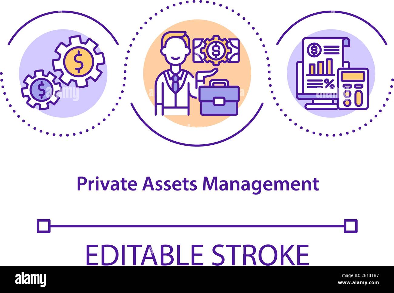 Private asset management concept icon Stock Vector Image & Art - Alamy
