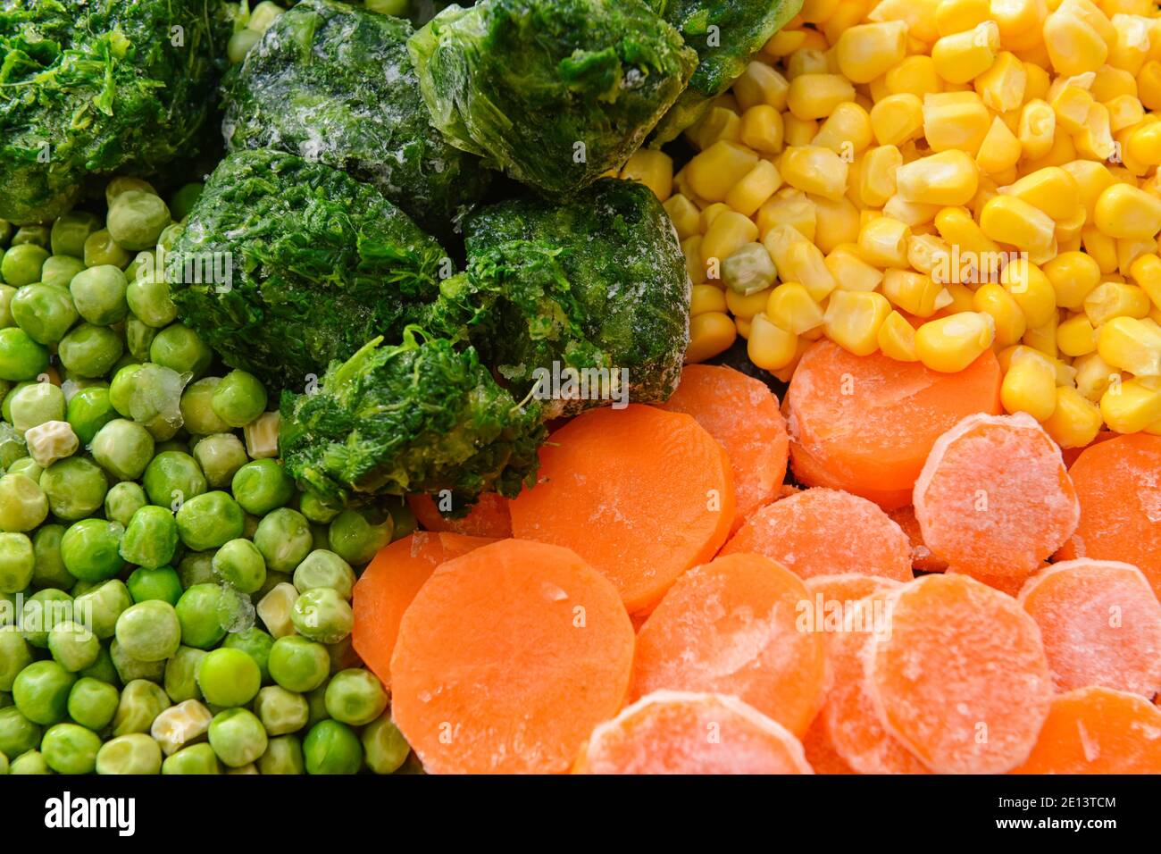 Frozen vegetables as background, closeup Stock Photo - Alamy
