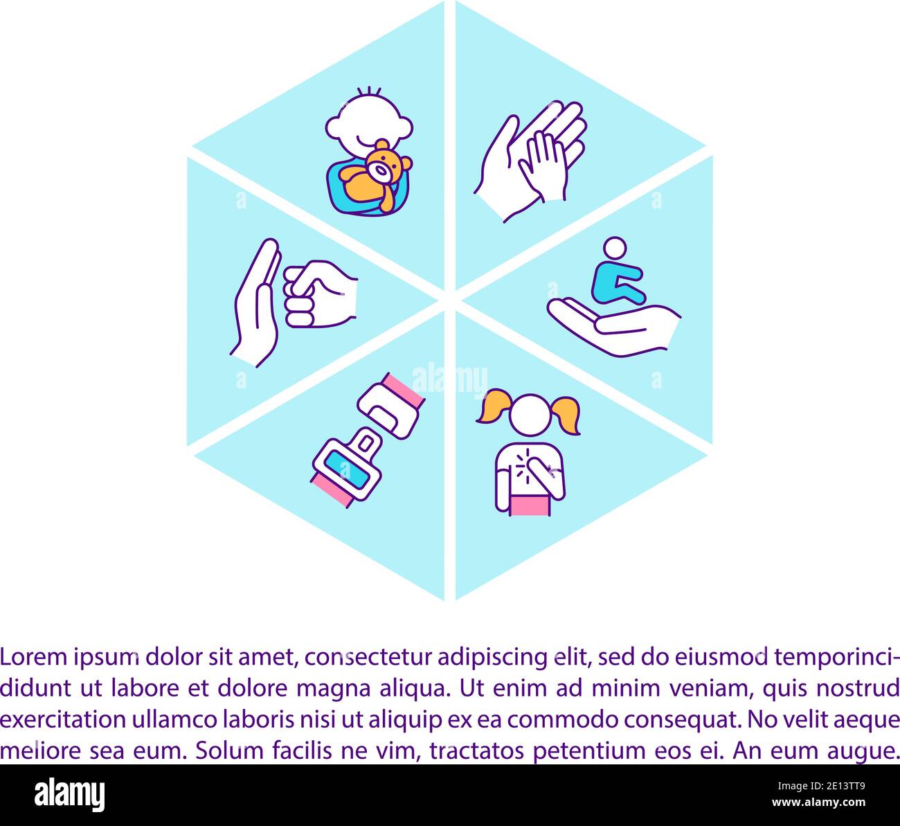 Kids protection from harm concept icon with text Stock Vector Image ...