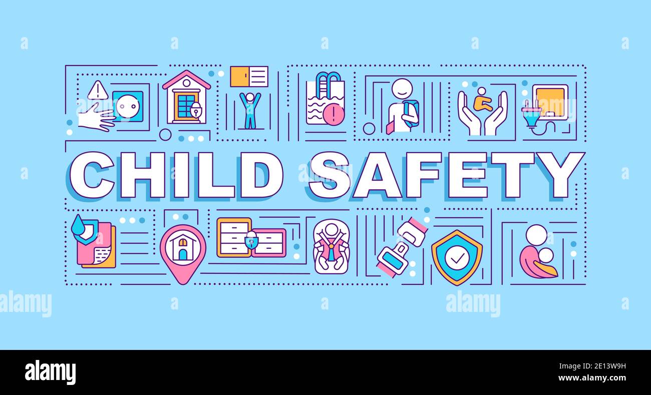 Child safety word concepts banner Stock Vector Image & Art - Alamy
