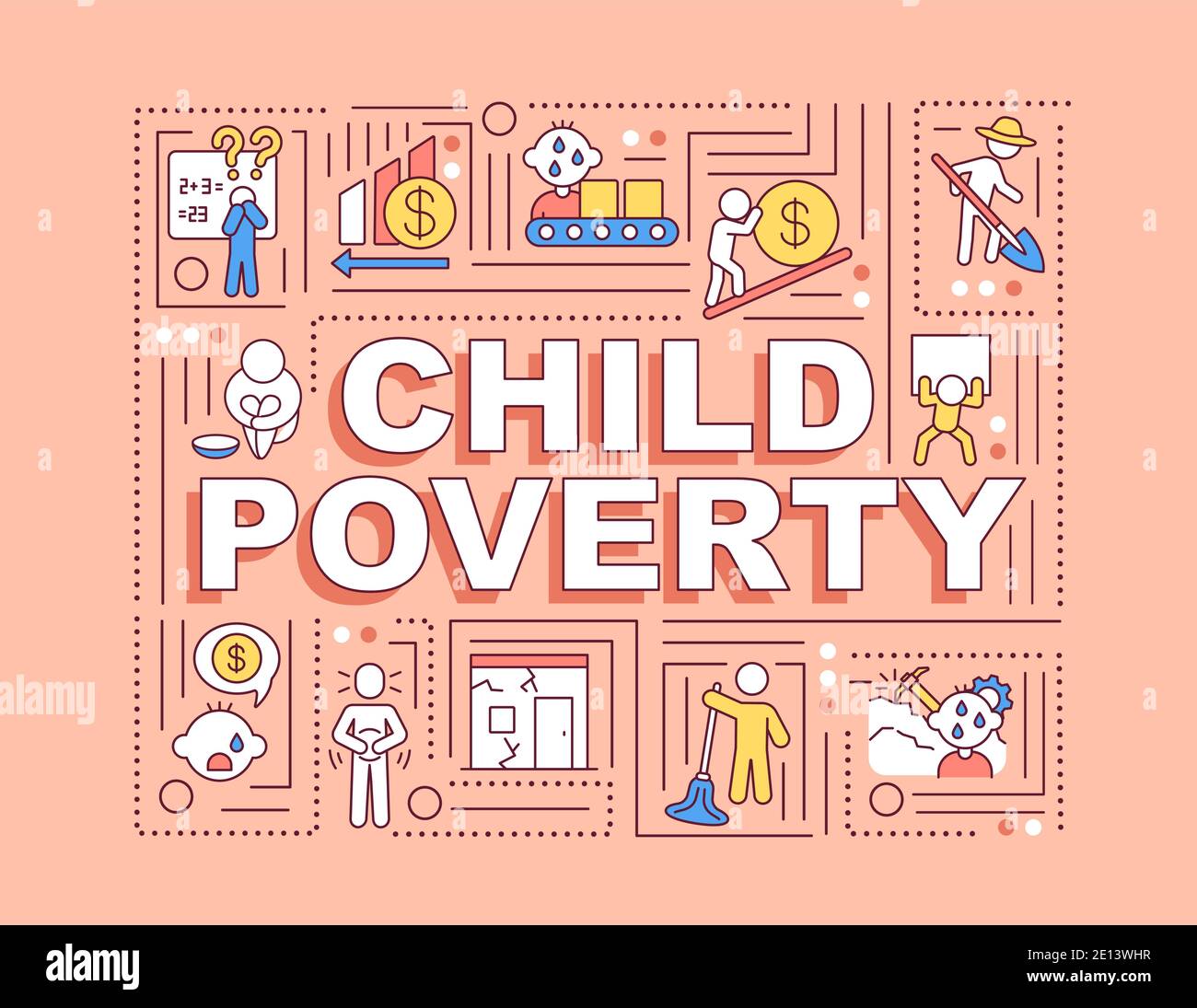 Child labour poverty Stock Vector Images - Alamy