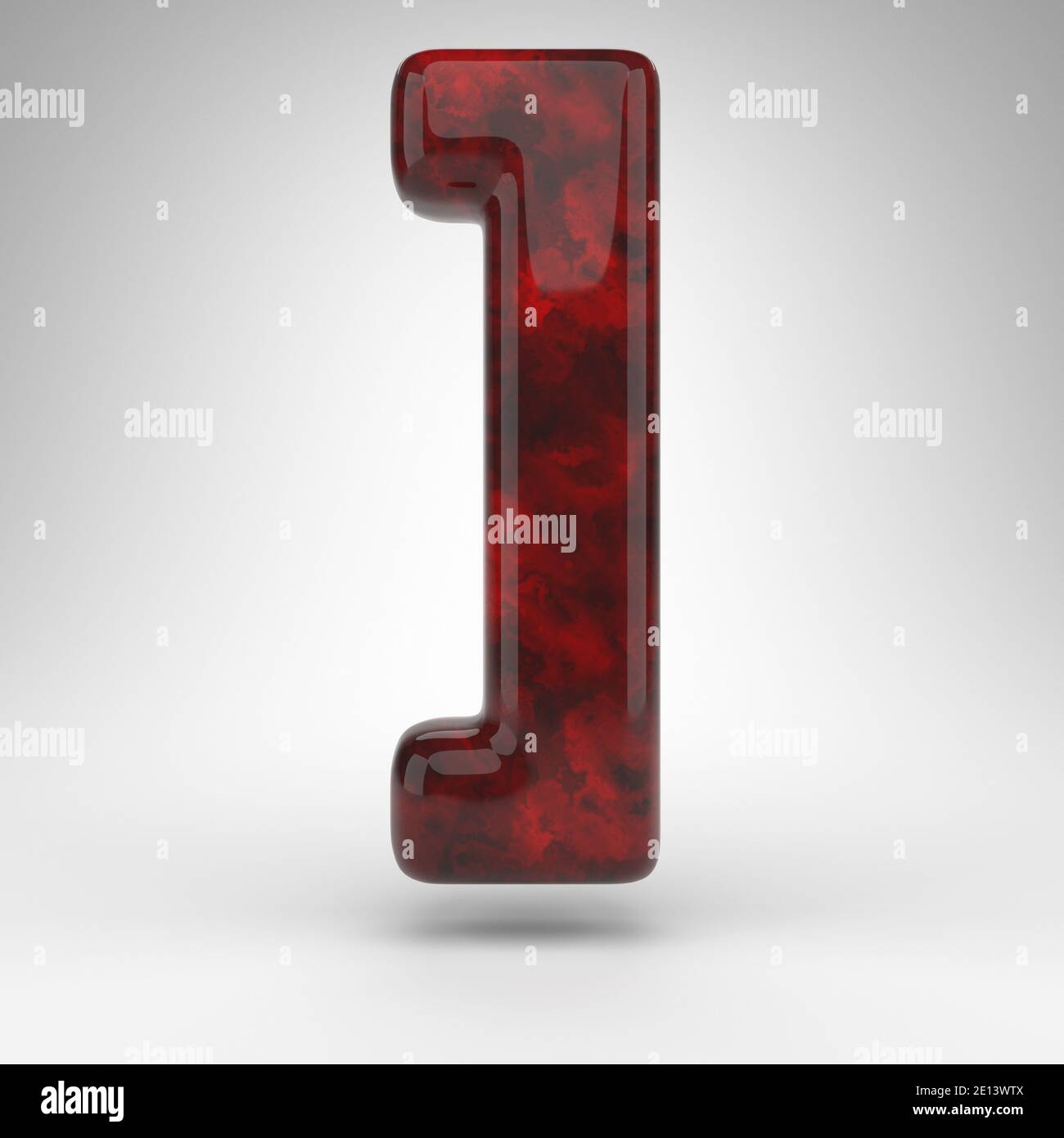 Right square bracket symbol on white background. Red amber 3D rendered ...