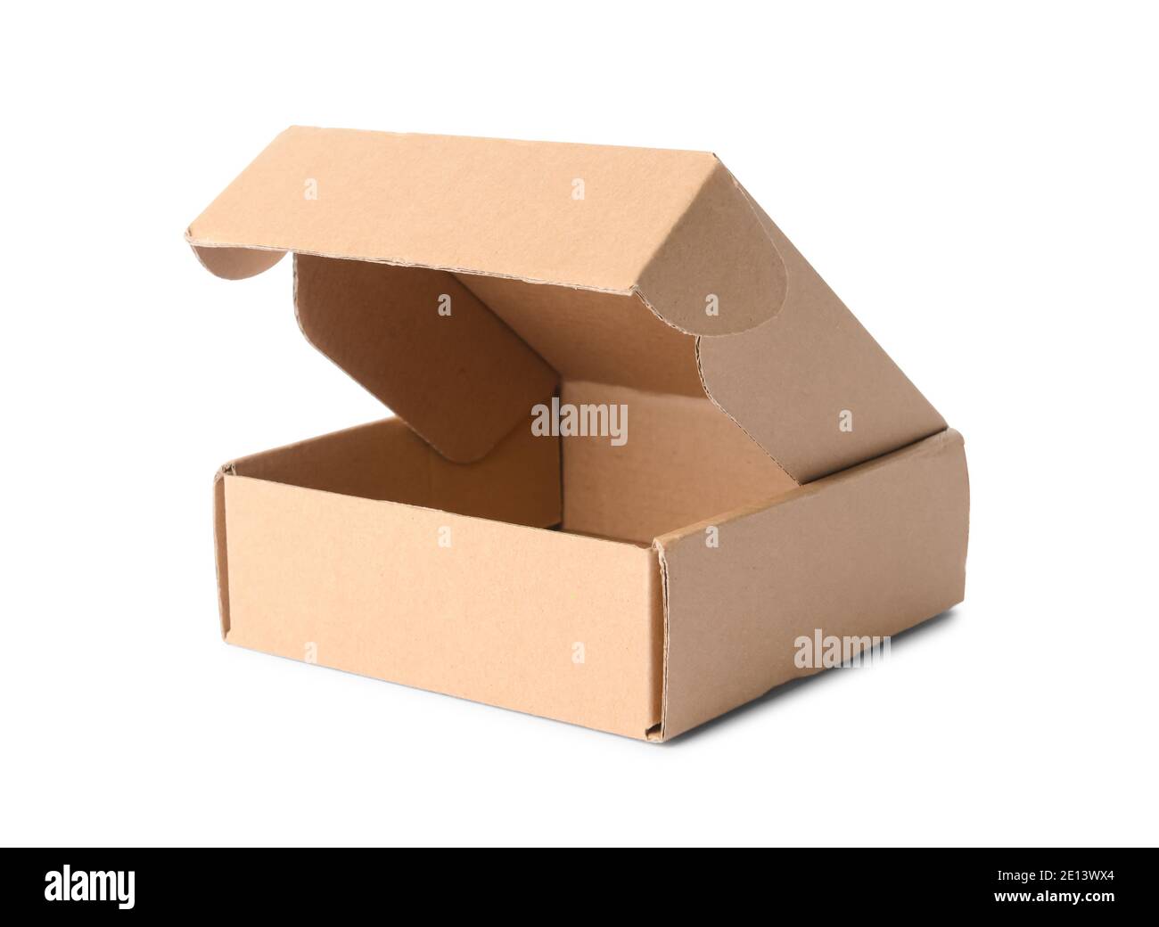 Blank cardboard box on white background Stock Photo - Alamy