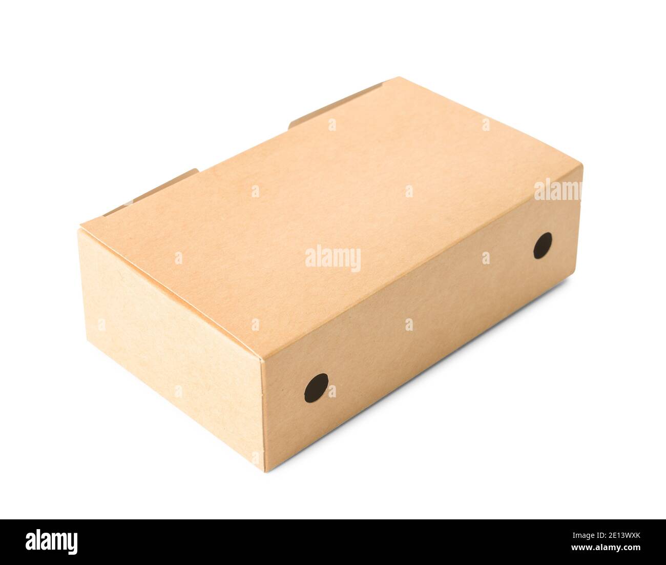 Blank cardboard box on white background Stock Photo - Alamy
