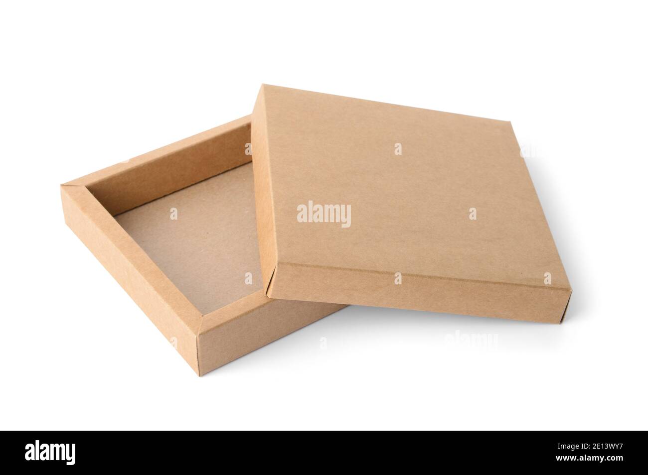 Blank cardboard box on white background Stock Photo - Alamy