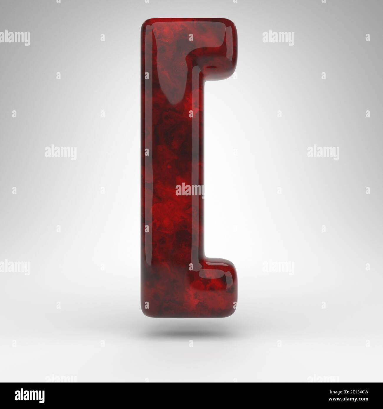 Left square bracket symbol on white background. Red amber 3D rendered ...