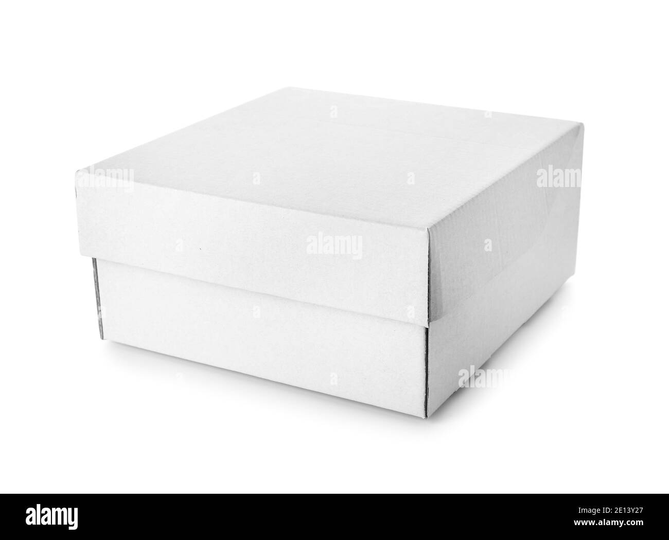 Blank cardboard box on white background Stock Photo - Alamy