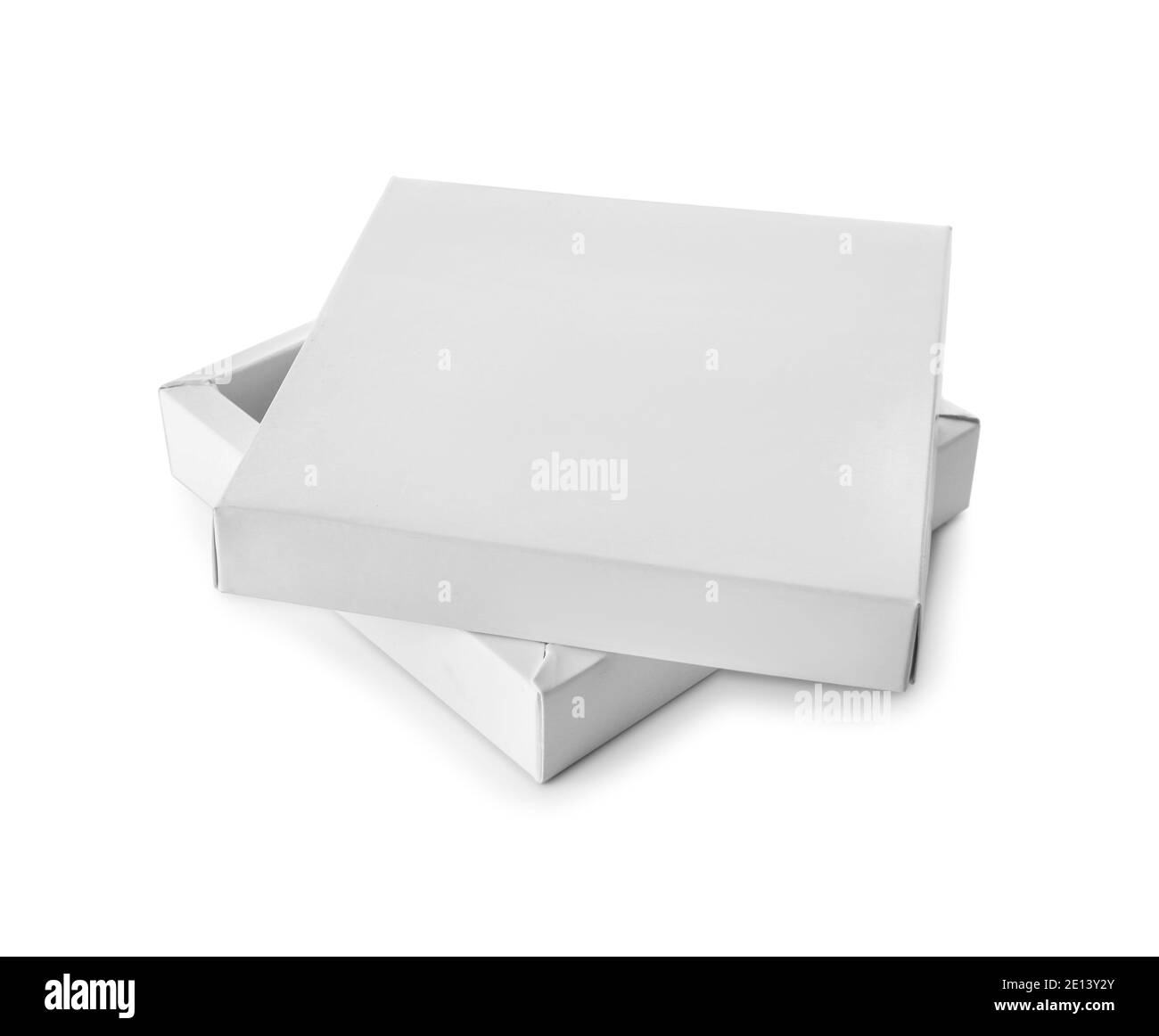 Blank cardboard box on white background Stock Photo - Alamy