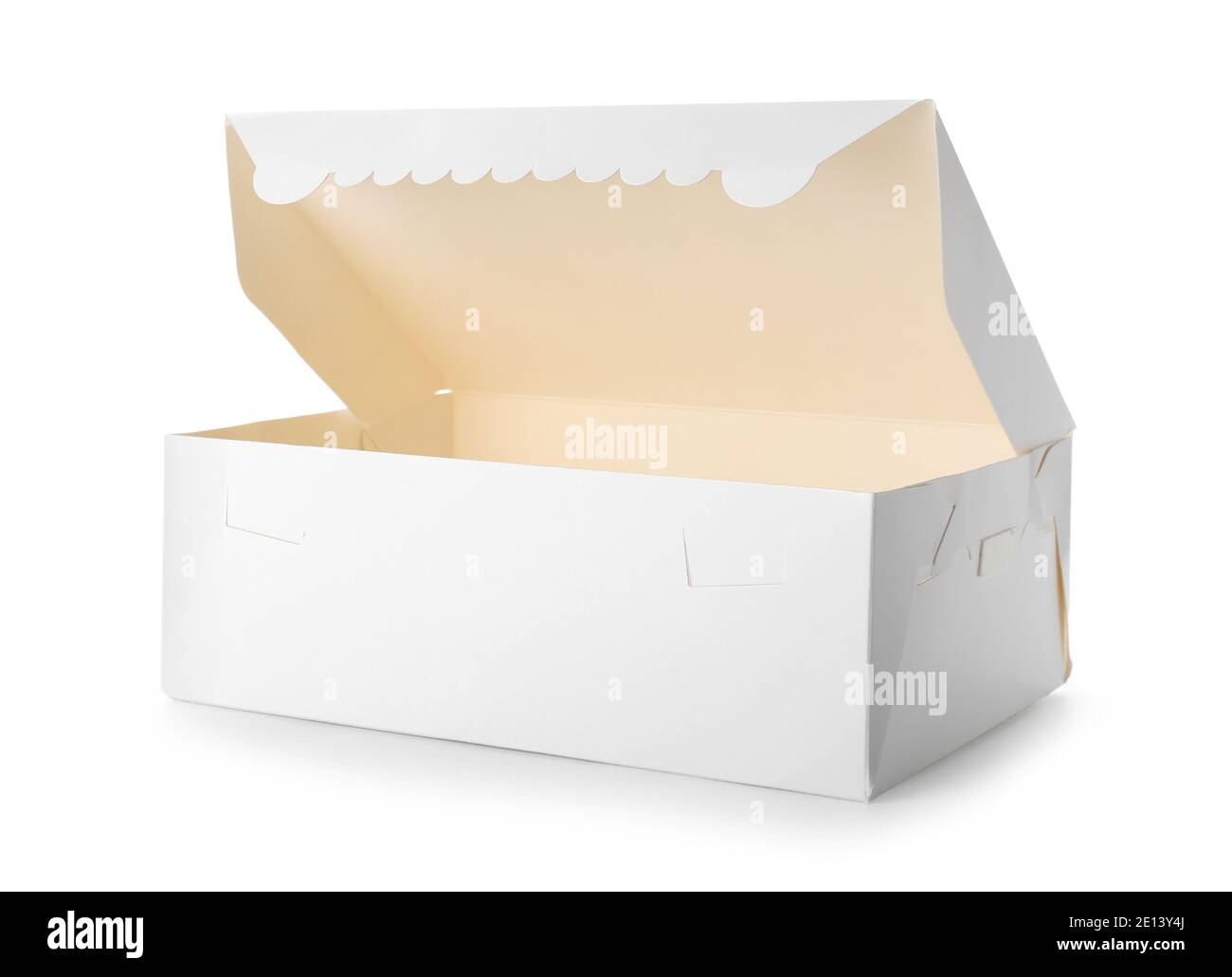 Blank cardboard box on white background Stock Photo - Alamy