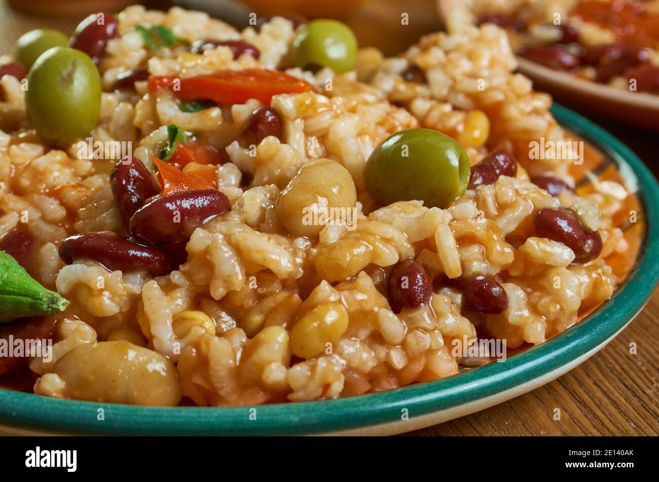 Moro - Dominican Red Beans and Rice close up Stock Photo - Alamy