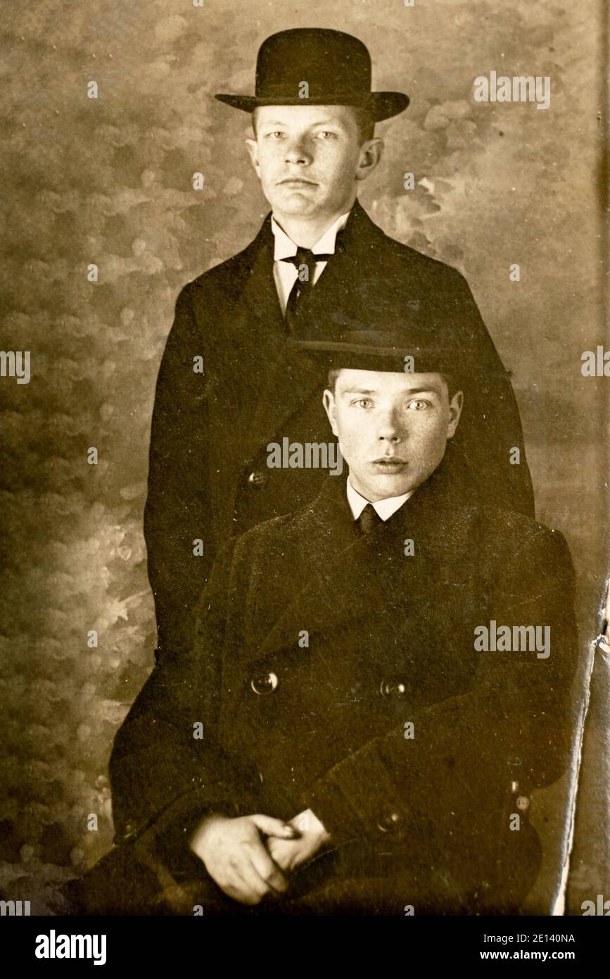 Germany - CIRCA 1930s: Two males portrait in studio art deco era ...
