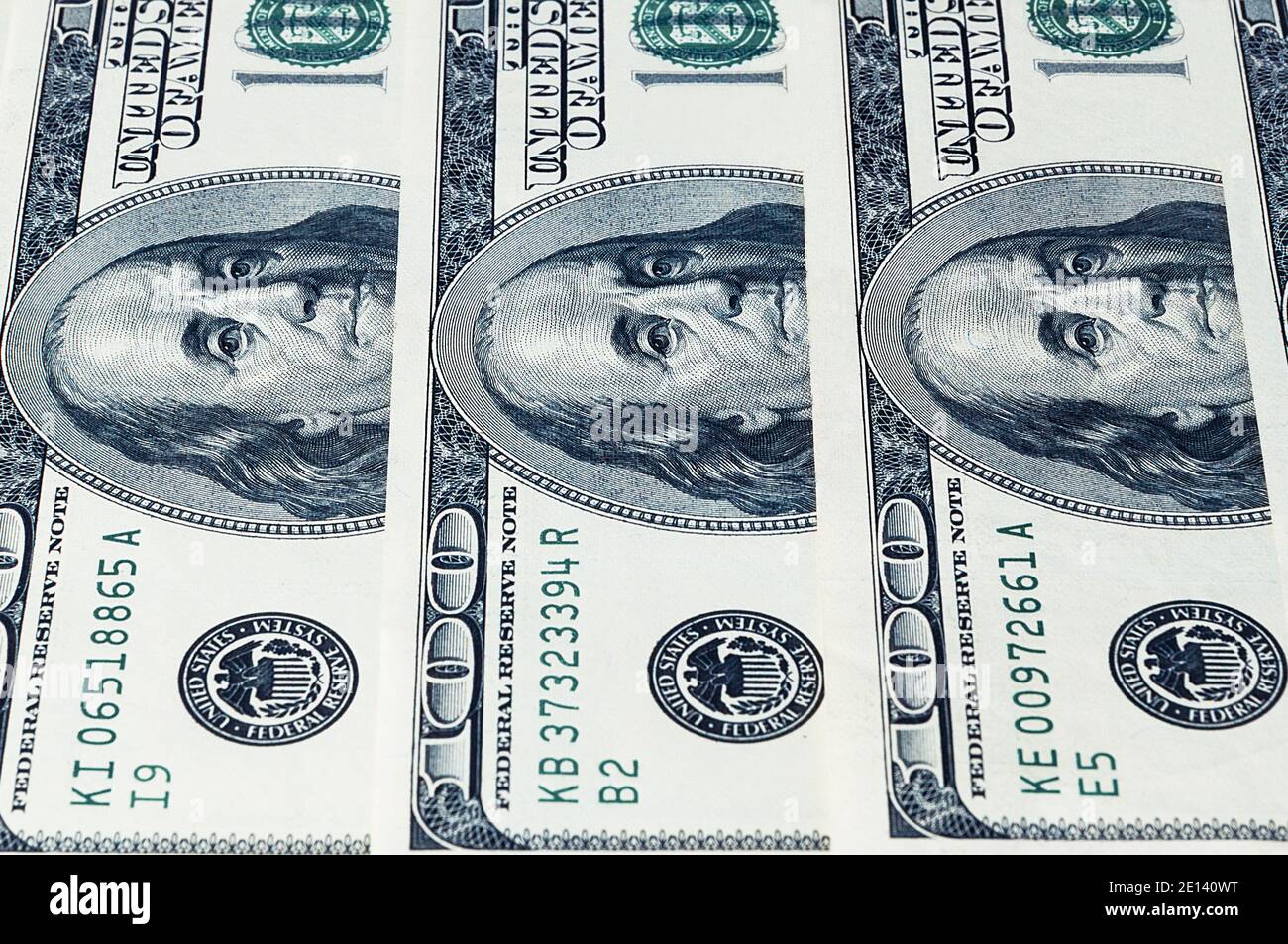 Banknotes of dollars are stacked in a row, background Stock Photo - Alamy
