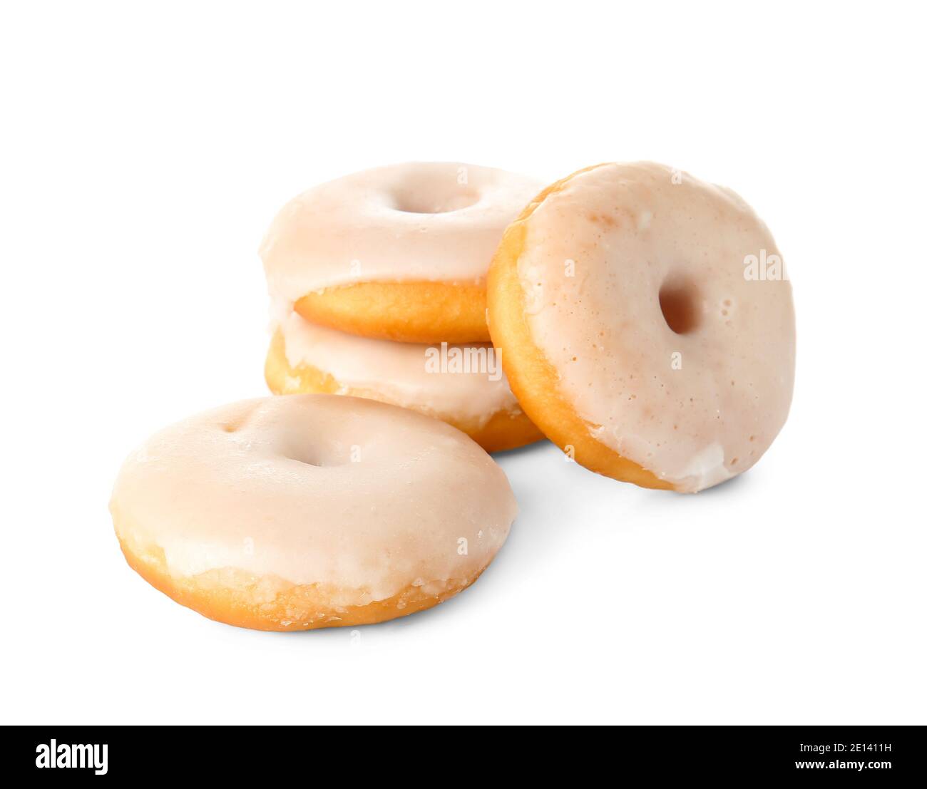 Tasty donuts isolated on white background Stock Photo - Alamy