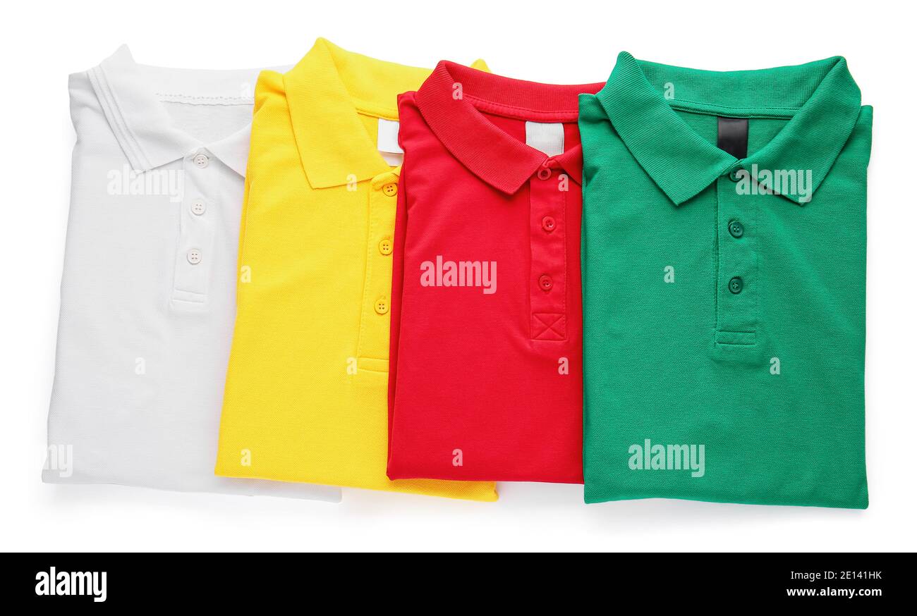 Folded polo shirts Cut Out Stock Images & Pictures - Alamy