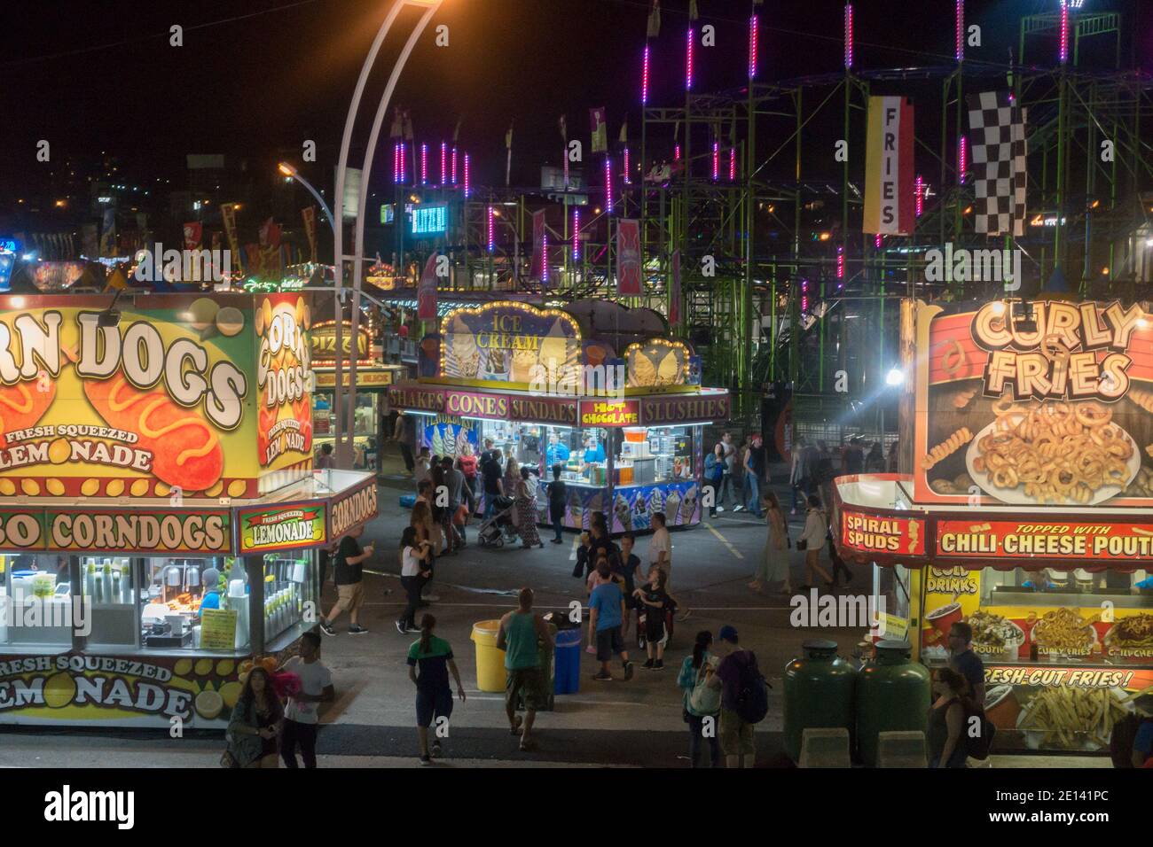 Ariel view of the annual Canadian National Exhibition aka CNE.The ...