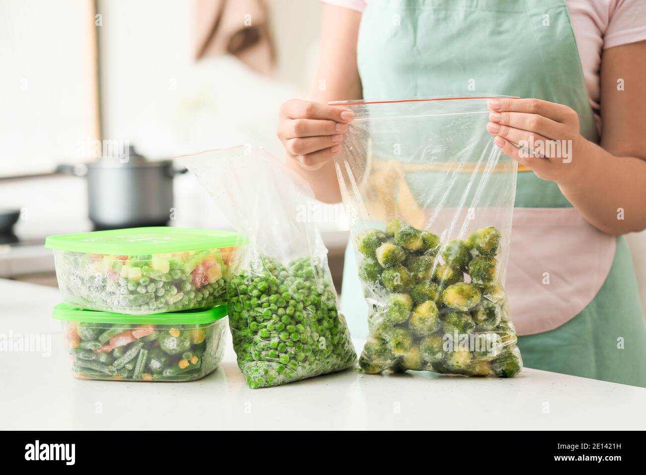 Frozen vegetables homemade bag hi-res stock photography and images - Alamy