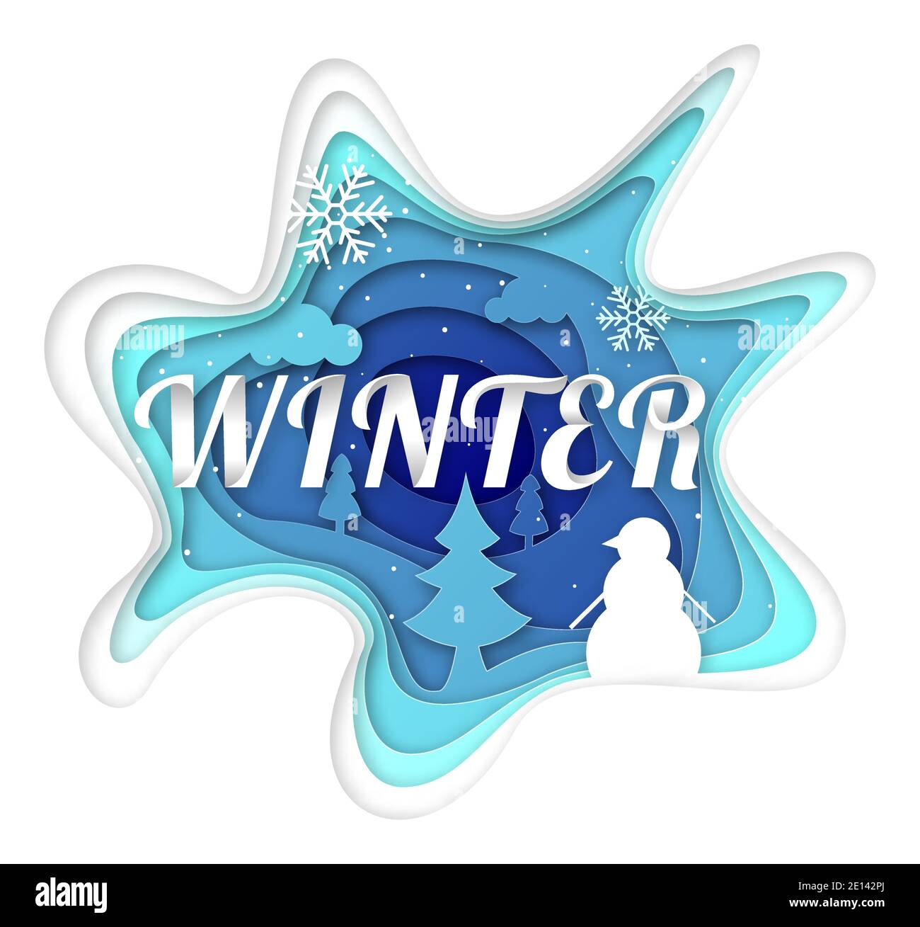 Winter season digital art Stock Vector Images - Alamy