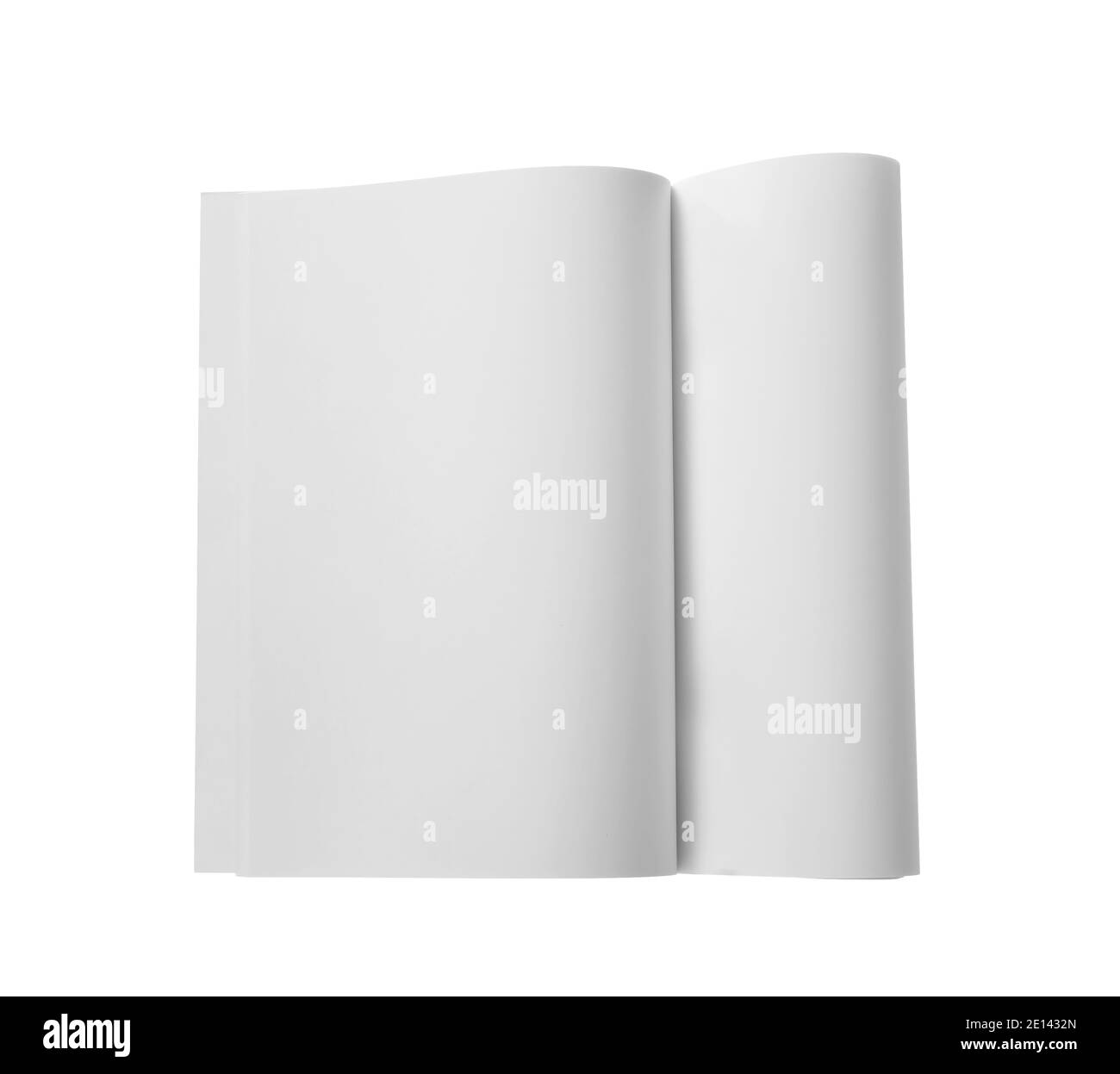 Blank magazine on white background Stock Photo - Alamy