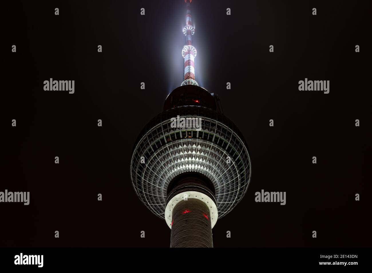 Berlin TV Tower At Night Stock Photo - Alamy